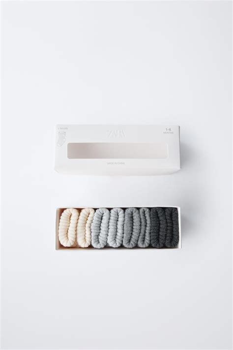 Four Pack Of Socks In A Box Grey Zara Ireland