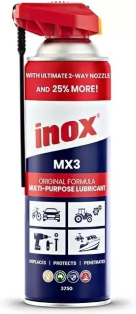 Inox Mx3 Original Formula 2 Way Multi Purpose Lubricant With Nozzle