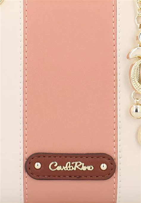 Buy Carlo Rino Cr Nia Top Handle With Geometric Twilly Beige Online