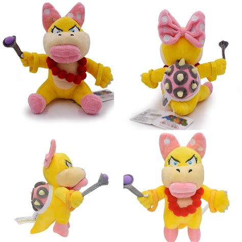 Super Mario Wendy Koopa Koopaling Girl Plush Soft Stuffed Toy Doll Xmas