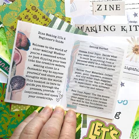Green Zine Making Kit For Beginners Etsy