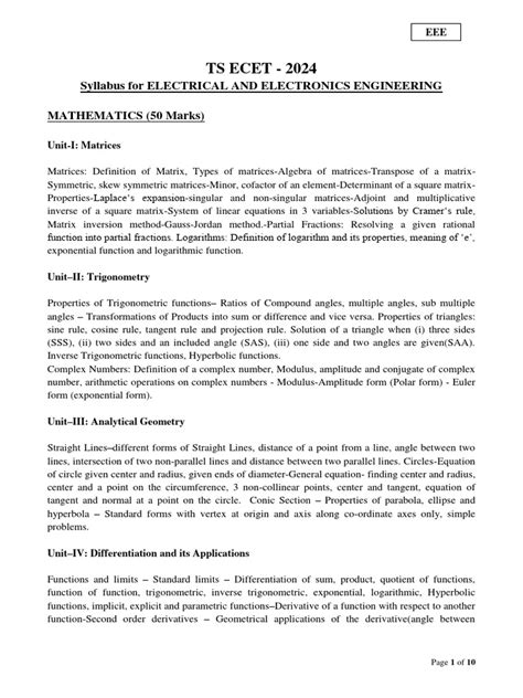 Electrical And Electronics Engineering Pdf Integral Trigonometric Functions
