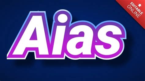 Aias White Blue Pink 3d Text Effect Generator