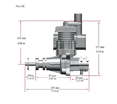 Rcgf 35cc Stinger Se Rear Carb Gasoline Engine