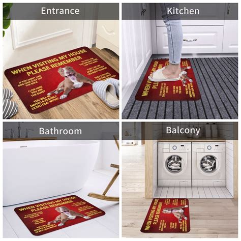Pomeranian House Rules Doormat Premium Mart