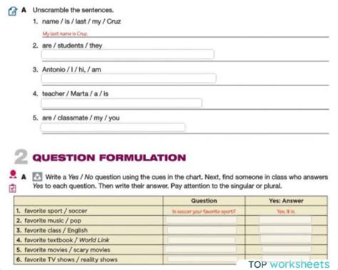 Exercises Basic 1 Interactive Worksheet Topworksheets