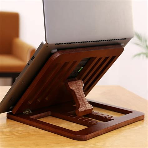 2 Pairs Small Portable Laptop Riser Stand For Desk Invisible Metal