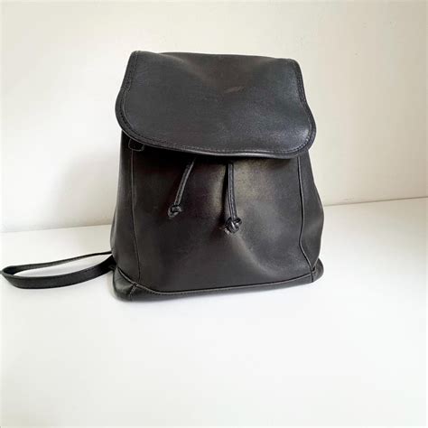 Vintage Ll Bean Leather Rucksack 1990s Town And Field Backpack Etsy