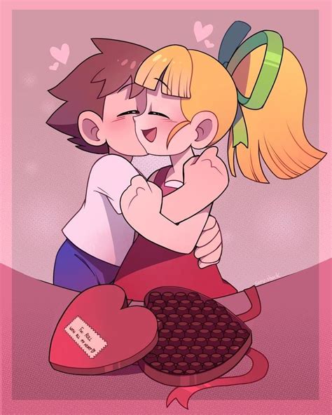 Megaman Giving A T And Sweet Kiss To Roll In Valentine Mega Man