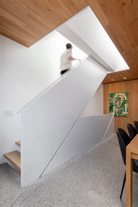 Rotated Bricks Animate Facade Of Garden Laneway House In Toronto