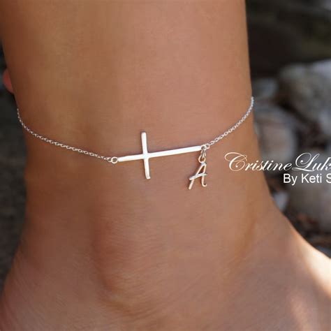 Cross Anklet Etsy