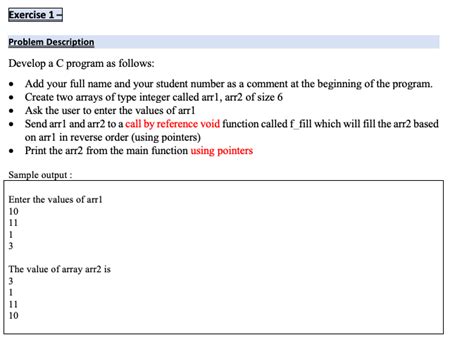 Solved Exercise 1 Problem Description Develop A C Program As