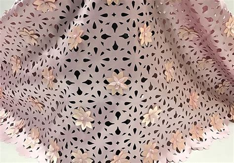 Customs 100 Polyester Satin Laser Cutting Fabric For Garment Laser