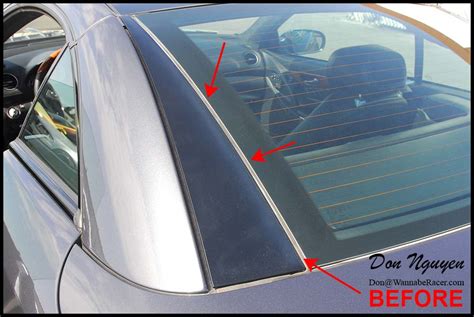 Mercedes Benz Sl500 Convertible Coupe Gloss Black Trim Repair Vinyl
