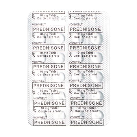Rx Vonwelt Prednisone 10mg 14s Dmd Patient Exclusive Dmd Skin Sciences