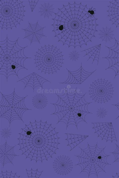 Halloween Vector Seamless Pattern Spider Web Illustration Stock Vector Illustration Of