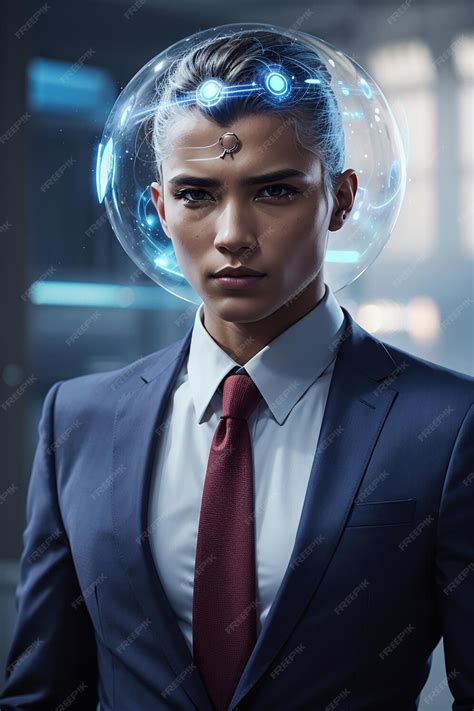 Premium Ai Image Telepathic Diplomat A Futuristic Superhuman Using