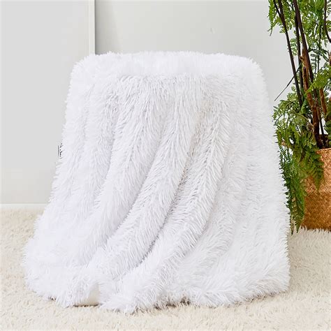 Patlollav Solid Color Plush Blanke Throw Blanket Double Sided Oversized