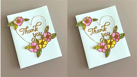 Beautiful Handmade Thank You Card Farewell Card Idea Simple