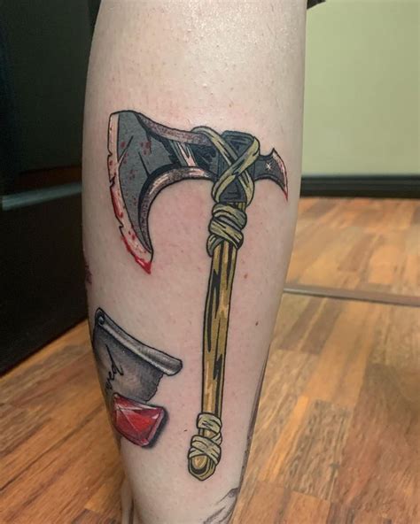 Traditional Battle Axe Tattoo