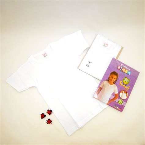 Maglia Mezza Manica Bimba Cotone Caldo Interlock Bianco 2 13 Anni Boxino