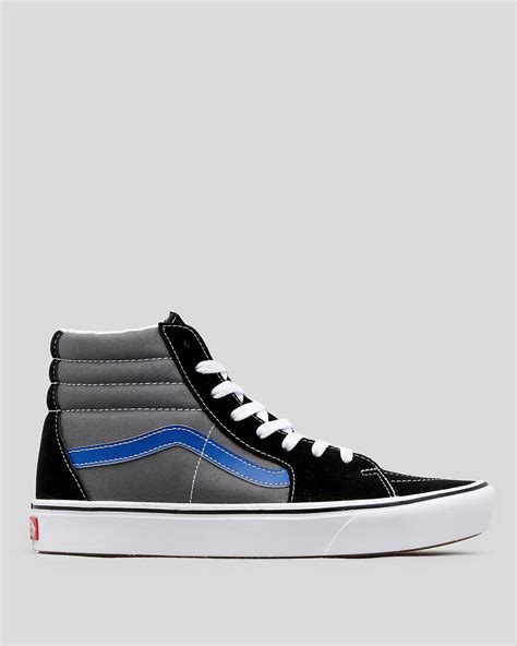 Shop Vans Comfycush Sk8 Hi Shoes In Blackpewter Fast Shipping And Easy