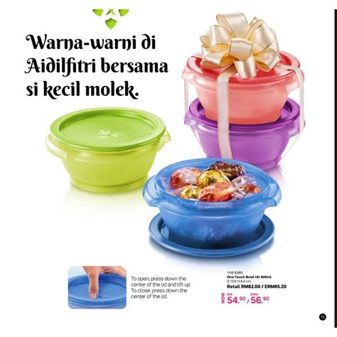 Tupperware One Touch Bowls 400ml 4pcs Shopee Malaysia