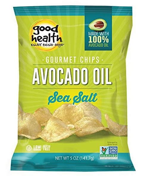 Good Health Inc Kettle Style Avocado Oil Potato Chips Sea Salt 5 Oz Pack Of 4