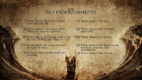 Tencommandmentswallpaper By Ten Commandments Graven