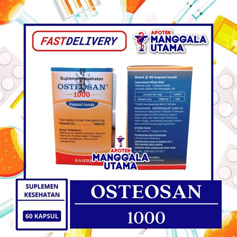 Jual Osteosan 1000 Per Botol Isi 60 Kapsul Lunak Shopee Indonesia