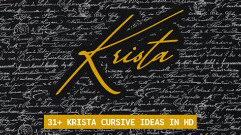 Krista In Cursive ⚡ 100 Signature Ideas 2026