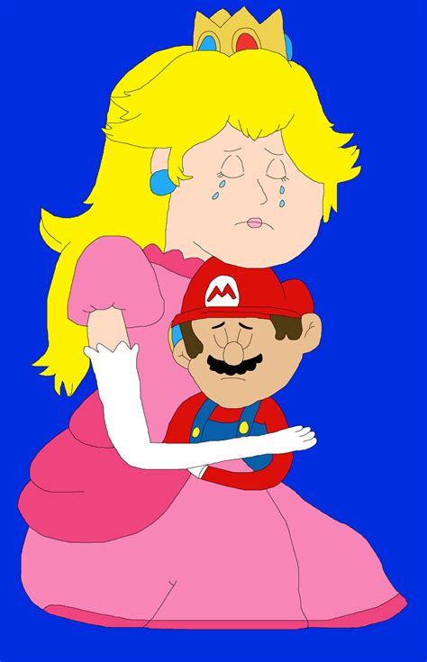 Mario And Princess Peach Hugging Each Other By Elramspedro On Deviantart
