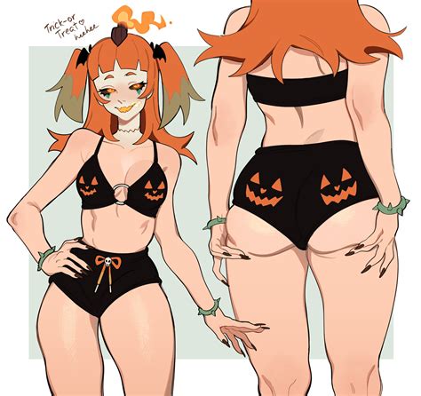 Rule 34 1girls Ass Back View Bangs Bat Hair Ornament Black Sclera Blunt Bangs Bracelets