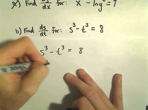 Implicit Differentiation Basic Example 2 3 Youtube