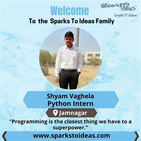 Sparks To Ideas On Linkedin Pythoninternship Pythondeveloper