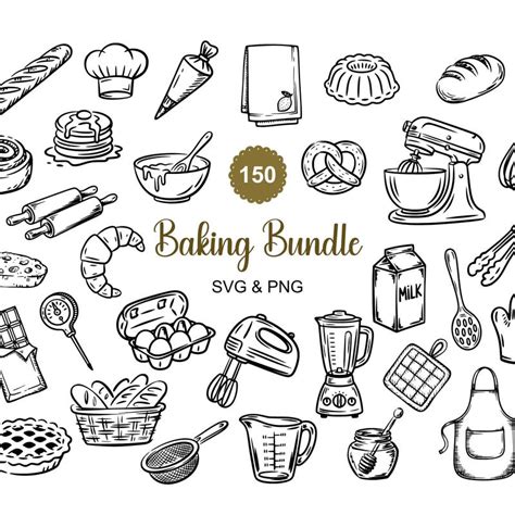 Baking Kitchen Tools Svg Etsy