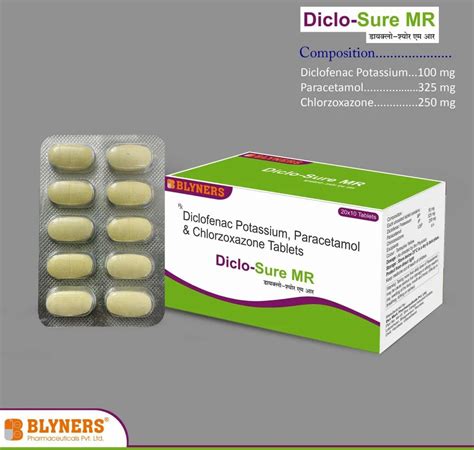 Diclofenac Potassium Paracetamol And Chlorzoxazone Tablets At Best Price In Nashik