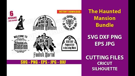 The Haunted Mansion Svg Dxf Png Disney Hitchhiking Ghosts Cut