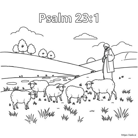 Psalm 23 1 Coloring Page