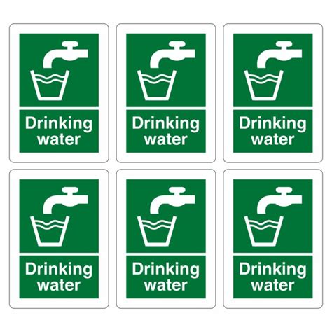 Drinking Water Signs Set Of 6 Aston Safety Signs