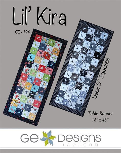Lil Kira Table Runner Quilting Pattern From G E Quilt Designs Brand New Please See Description