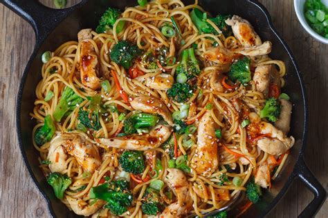 15 Minute Chicken Stir Fry Noodles Chicken Stir Fry Pasta Recipe Eatwell101