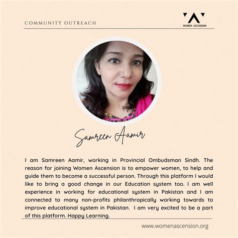 Samreen Aamir On Linkedin Women Ascension