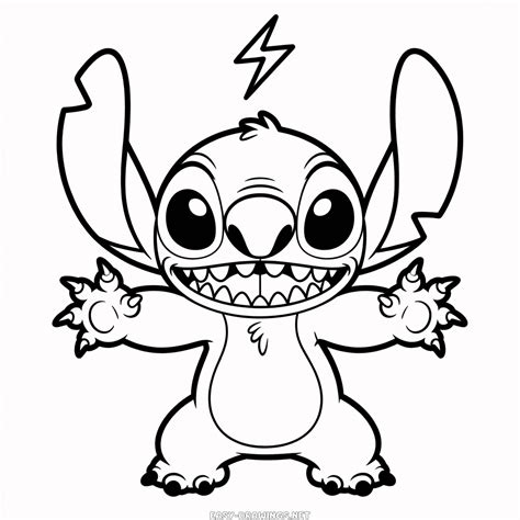 Evil Stitch Easy Drawing Easy Drawings