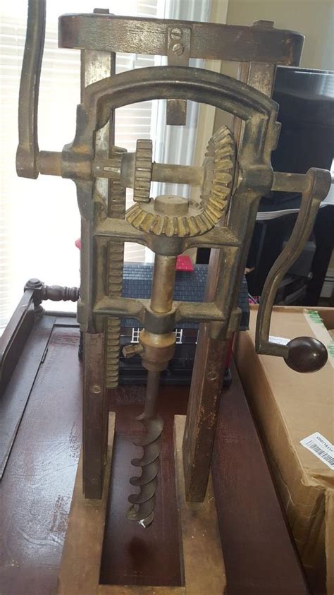Antique Timber Framing Drill 1875899635