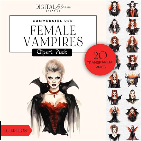 Vampire Clipart Spooky Female Girl Vampire Png Graphics Quirky