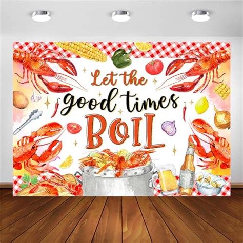 Avezano Crawfish Boil Backdrop Let The Good Times Boil
