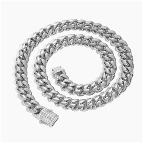 Mens White Gold Cuban Chain For Wholesale Feel Style