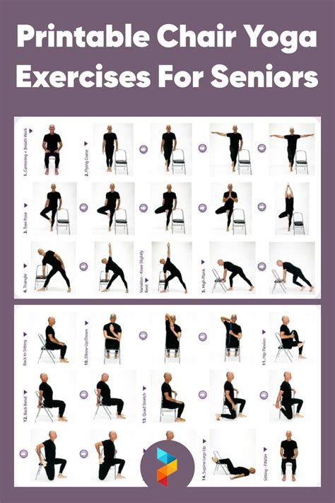 Chair Yoga Exercises For Seniors Printable Free Printable