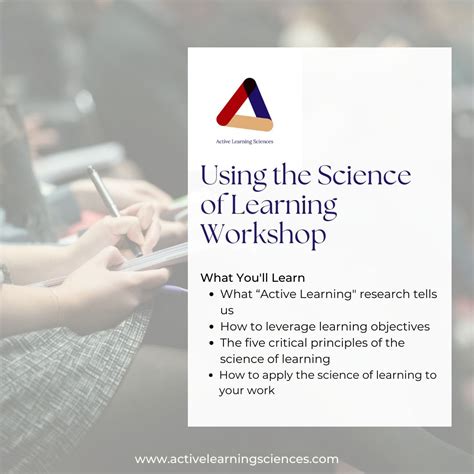 Scienceoflearning Learningscience Workshop Activelearning